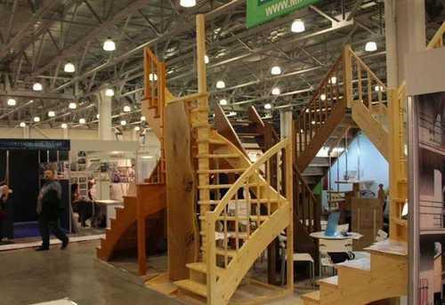 Лестница деревянная эконом