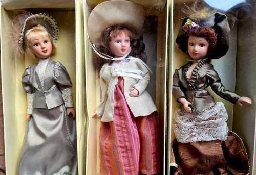 Кукла фарфоровая коллекционная,дамы эпохи