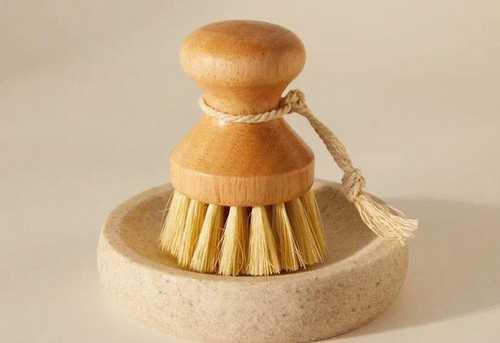 Щетка для мытья посуды деревянная