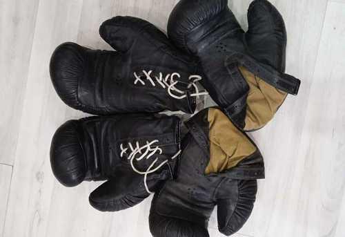 Боксерские перчатки СССР, натуральная кожа