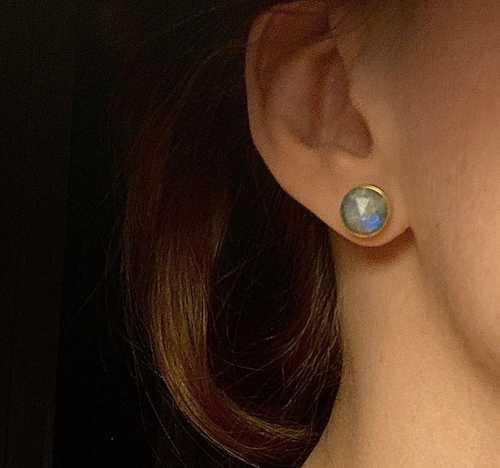 Серьги-пусеты с лабрадоритом Accessorize