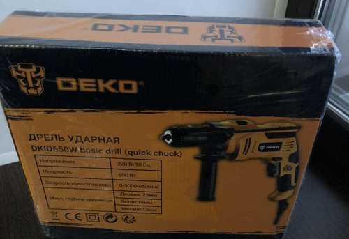 Дрель ударная Deko dekid650W basic drill