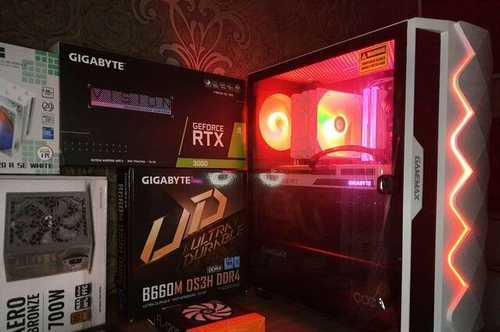 Новый Пк i5 12400+RTX3060 в корпусе White Diamond