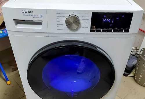 Новая узкая стирально-сушильная машина Dexp 8кг
