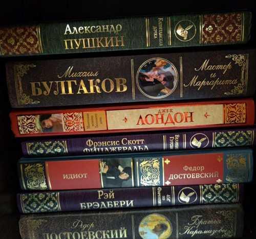 Книги. Достоевский, Булгаков, Пушкин, Бредбери