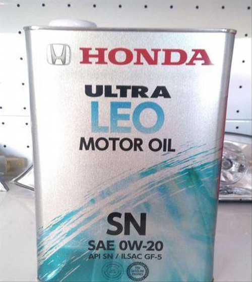 Моторное масло Honda ultra LEO SN 0w20 4л