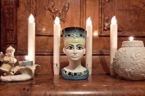 Подсвечники - свечи, Нефертити