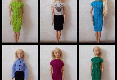 Вязаная одежда для куклы Барби туника