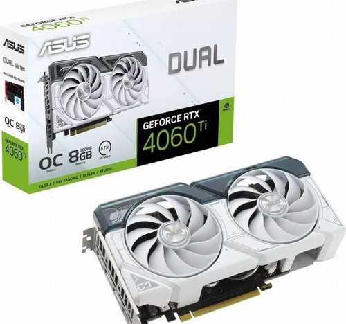 Видеокарта Asus RTX 4060 Ti Dual OC White 8Gb