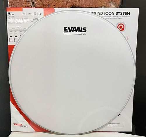 Пластик для малого барабана 14" Evans G2 Coated