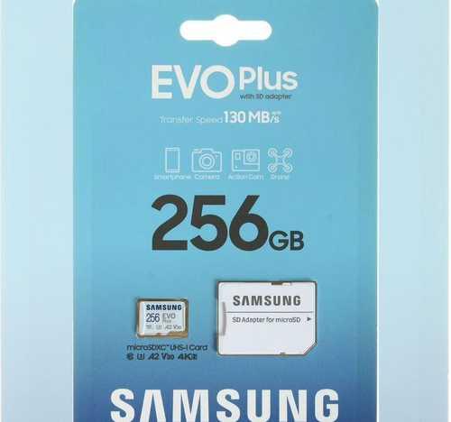 Карта памяти Samsung EVO Plus 256GB microsdhc