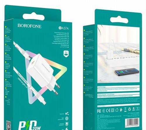 Сзу 2USB PD+QC3.0 Type-C to IOS BA57A Borofon Опт