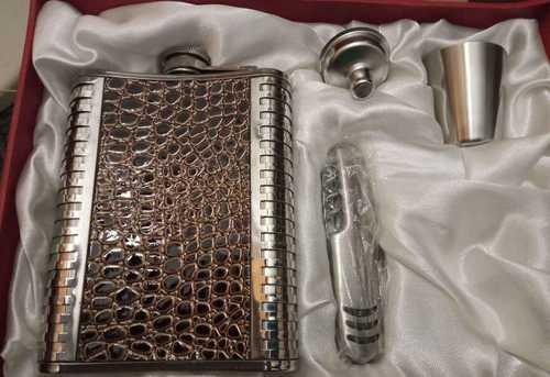Подарочный набор фляжка ножик стаканчик воронка