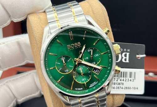 Часы мужские с зеленым циферблатом Hugo Boss