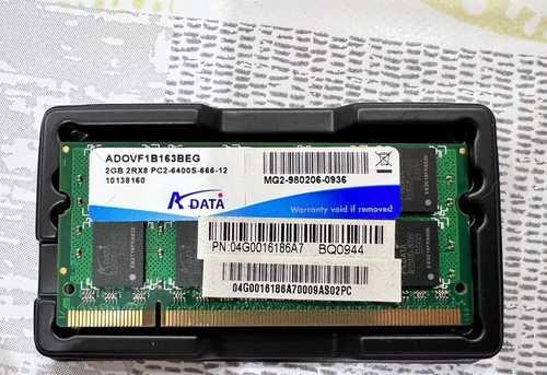 Оперативная память DDR2 2Gb для ноутбука