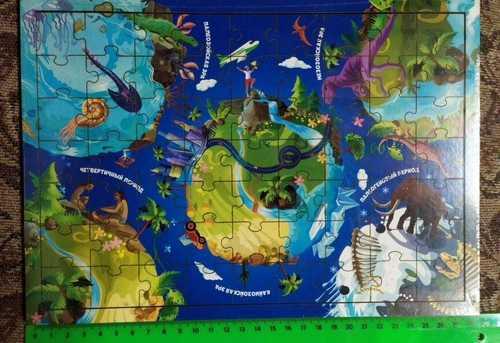 Деревянная карта мира (детская, пазл)