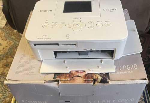 Принтер Canon Selphy CP 820, фотопринтер