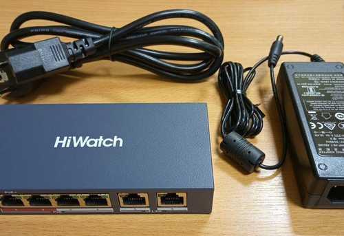 Комм. HiWatch DS-S604P на 4 PoE камеры грозозащита