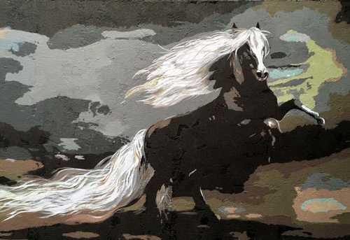 Современная картина акрилом на холсте Лошадь