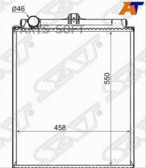 Радиатор охлаждения Митсубиси Кантер 4M40 93- 550M