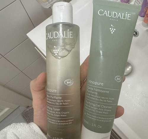 Тоник и умывалка Caudalie новые