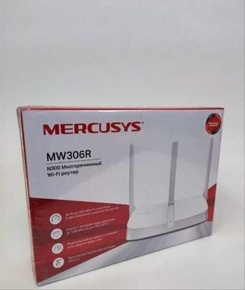 Роутер беспроводной Mercusys MW306R N300 10/100bas