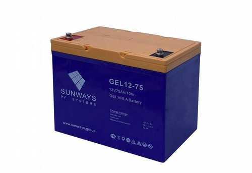 Аккумуляторная батарея sunways GEL 12-75