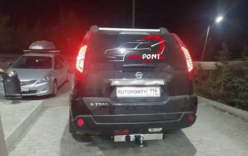 Фаркоп Nissan XTrail T31 нержавейка квадрат