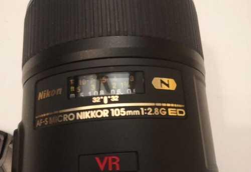 Фотообъектив Nikon AF-S micro Nikkor 105 mm 1:2.8G