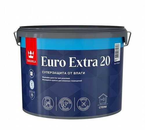 Краска для влажных помещений Tikkurila Euro Extra