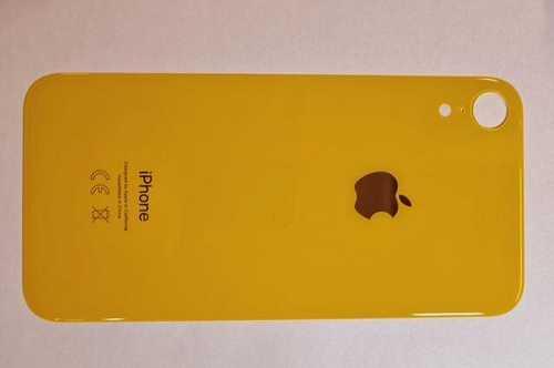 Заднее стекло на iPhone XR желтое (yellow)