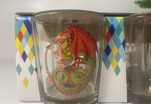 Набор стаканов с драконом