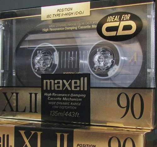 Аудиокассеты maxell xlii 90 XL II Japan oval 1991