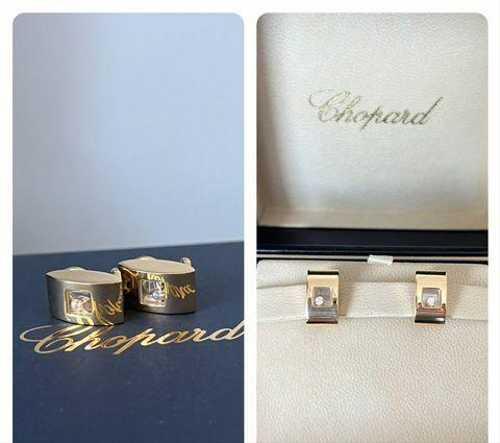 Золотые серьги chopard оригинал