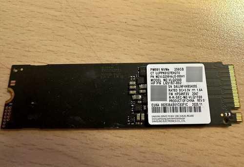 Жесткий диск ssd m.2 Samsung 256gb