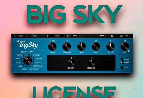 Strymon Bigsky ревер аналог BlackHole лицензия
