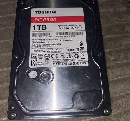 Жесткий диск Toshiba 1 тб