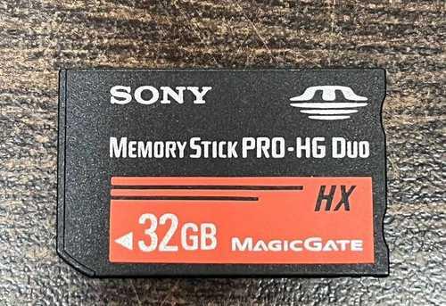 Карта памяти Sony Memory Stick Pro Duo 32gb PSP 32