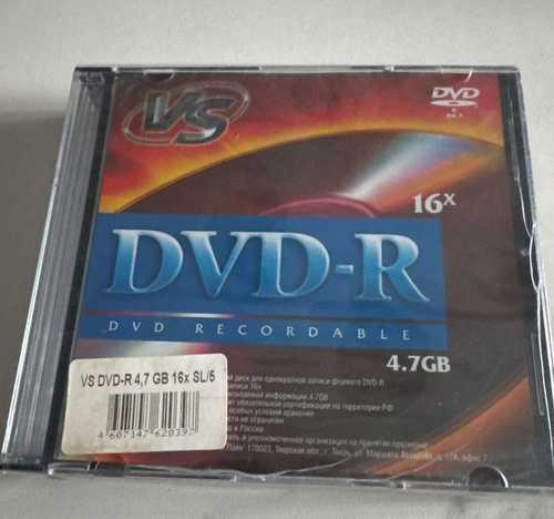 Болванка DVD-R 4,7 Gb 5 шт