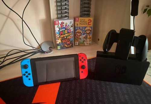 Nintendo switch + 2 игры