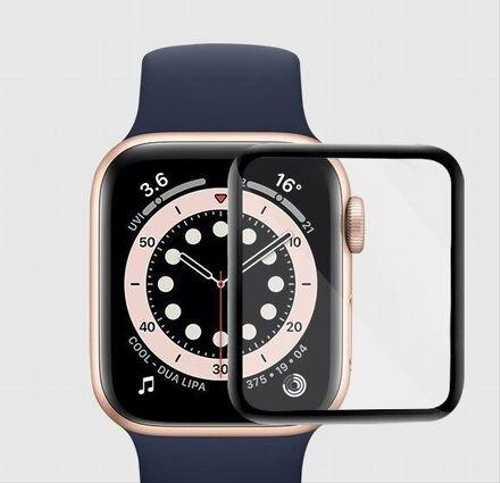 Защитное стекло coteetci 4D для Apple Watch 6, чер