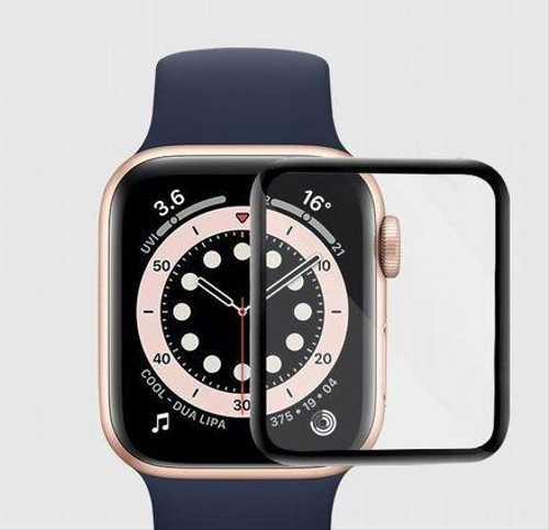 Защитное стекло coteetci 4D для Apple Watch 6, чер