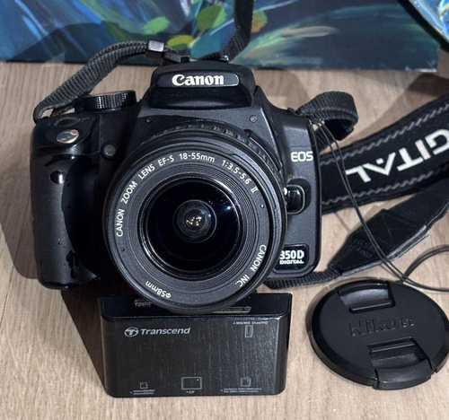 Canon EOS 350D зеркалка с богатой комплектацией