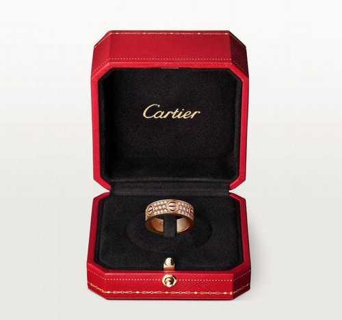 Кольцо Cartier love ring classic model paved золот