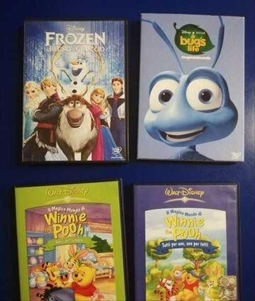 4 DVD диска с м/ф Disney на итальянском языке