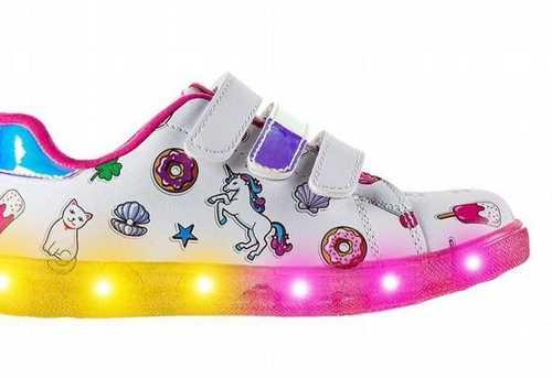 Кеды кроссовки светящиеся р 26 LED