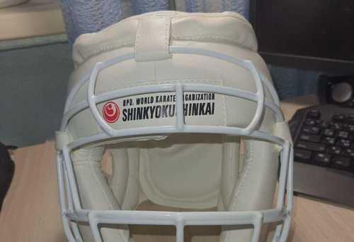 Шлем закрытый для каратэ Шинкиокушинкай с решеткой