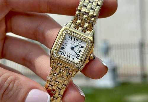 Часы Cartier panthere gold 22 мм с коробкой