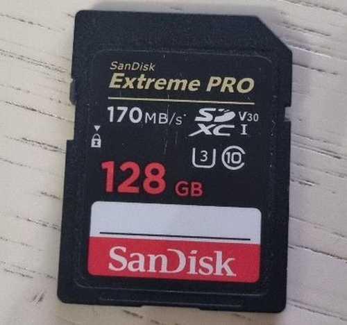 Карта памяти SanDisk Extreme Pro 128GB (170Mb/s)