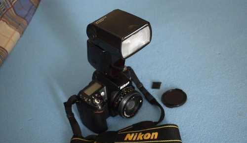Фотоаппарат Nikon D90+ вспышка Viltrox +Гелиос 81Н